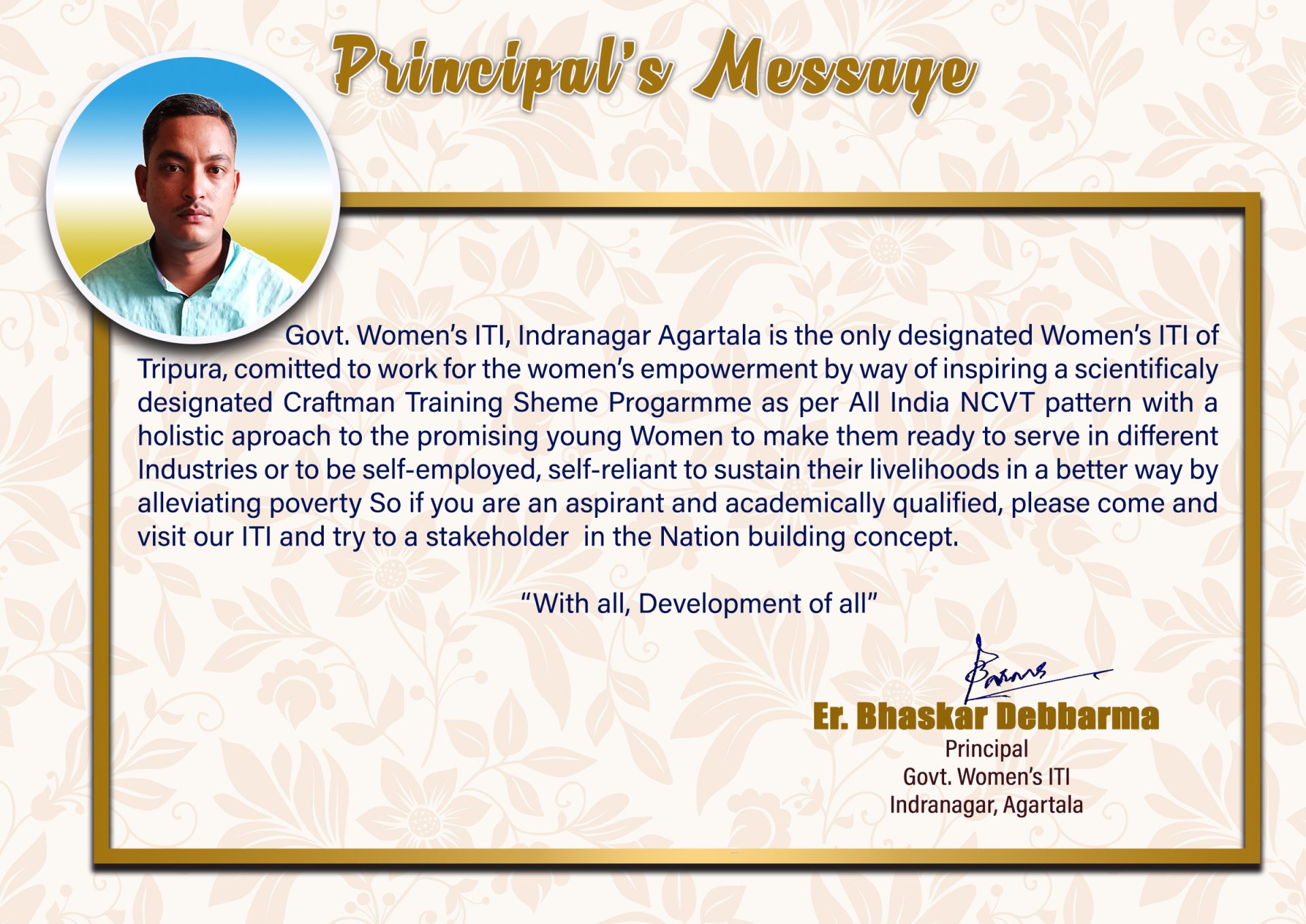 Principal’s Message – WITI